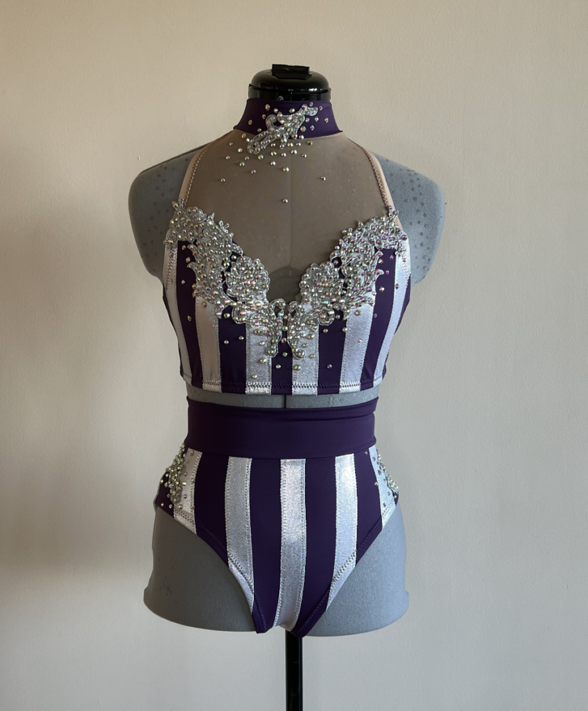 CUSTOMISABLE Two Piece Striped Costume - Cirque Wear by Shelley